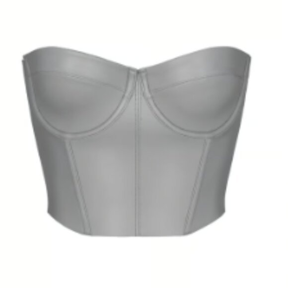 SKIMS | Tops | Skims Gray Bustier Top | Poshmark